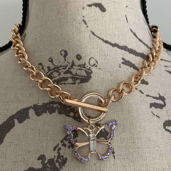 Jessica Simpson | Jewelry | Jessica Simpson Charm Gold Necklace | Poshmark